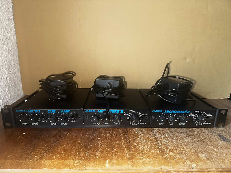 Alesis microverb II & micro cue amp + 19" rack - black | Reverb