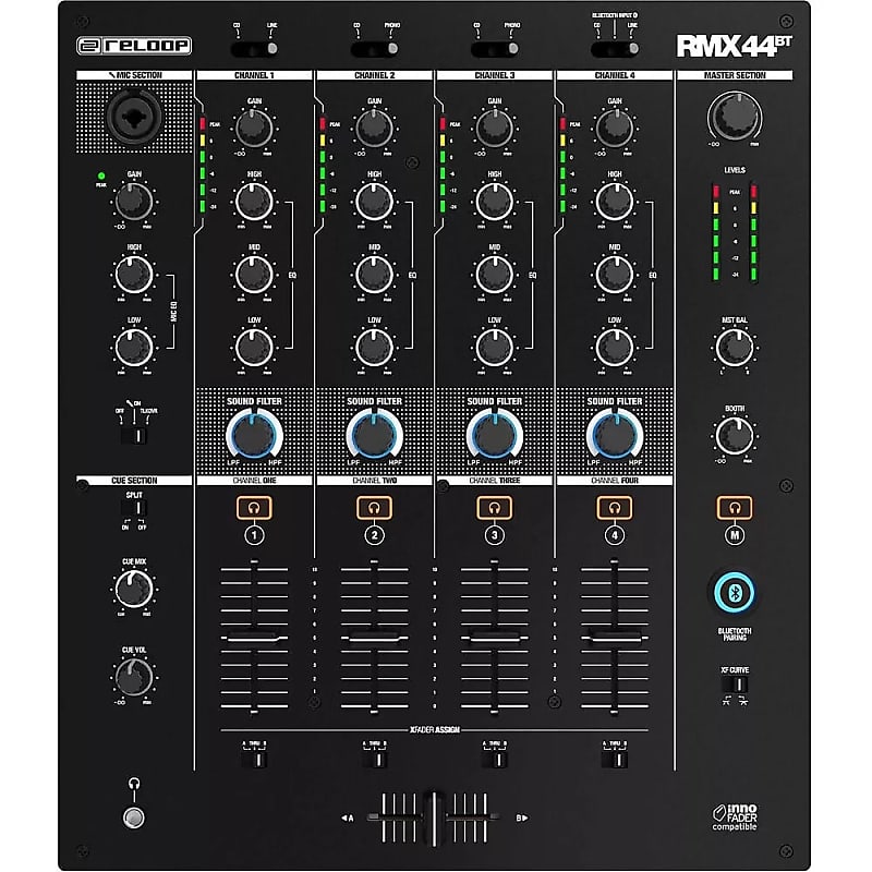 Reloop RMX-44BT 4-Channel DJ Mixer with Bluetooth 2020 - | Reverb UK