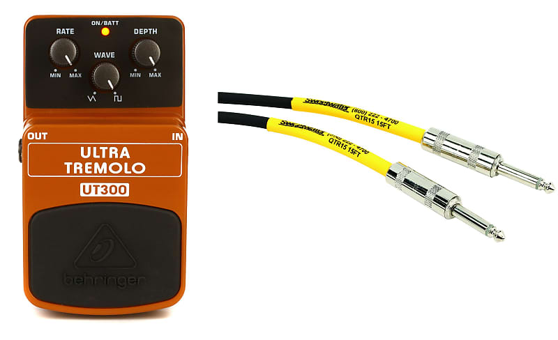 Behringer UT300 Ultra Tremolo Pedal Bundle with Pro Co EG-15 | Reverb