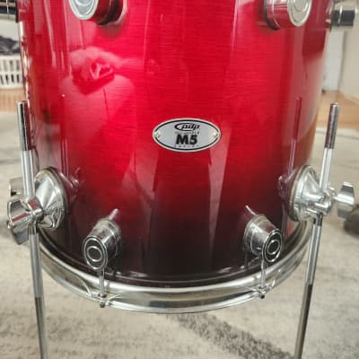 PDP M5 16" Floor Tom M5 mid 2000's - Cherry To Black Fade | Reverb