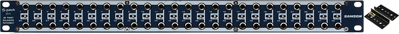 Samson S-Patch Plus 48-point Balanced Patchbay Bundle with | Reverb