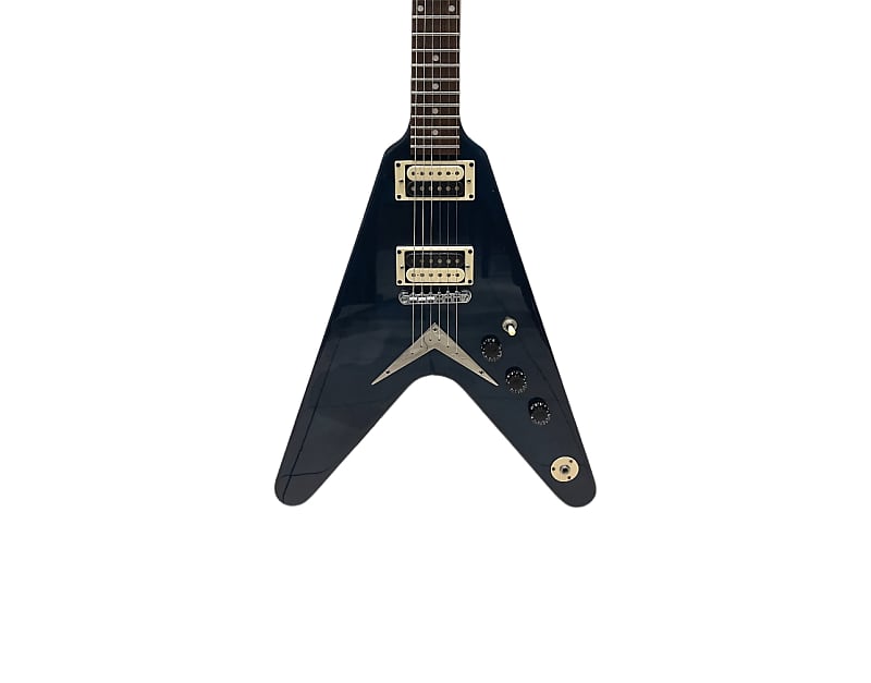 1990s Dean Flying V In Navy Blue | Reverb