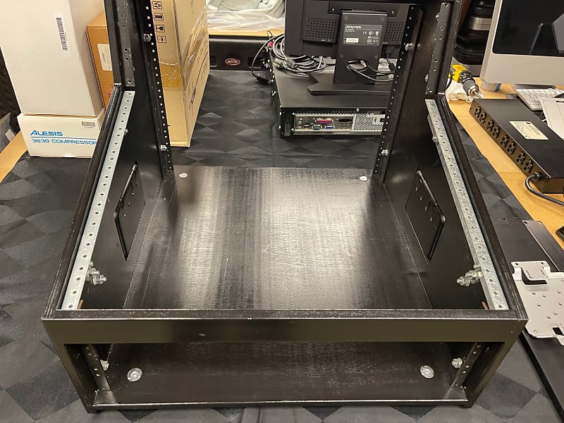 Custom Table-top slanted-front mixer rack - Black finish | Reverb