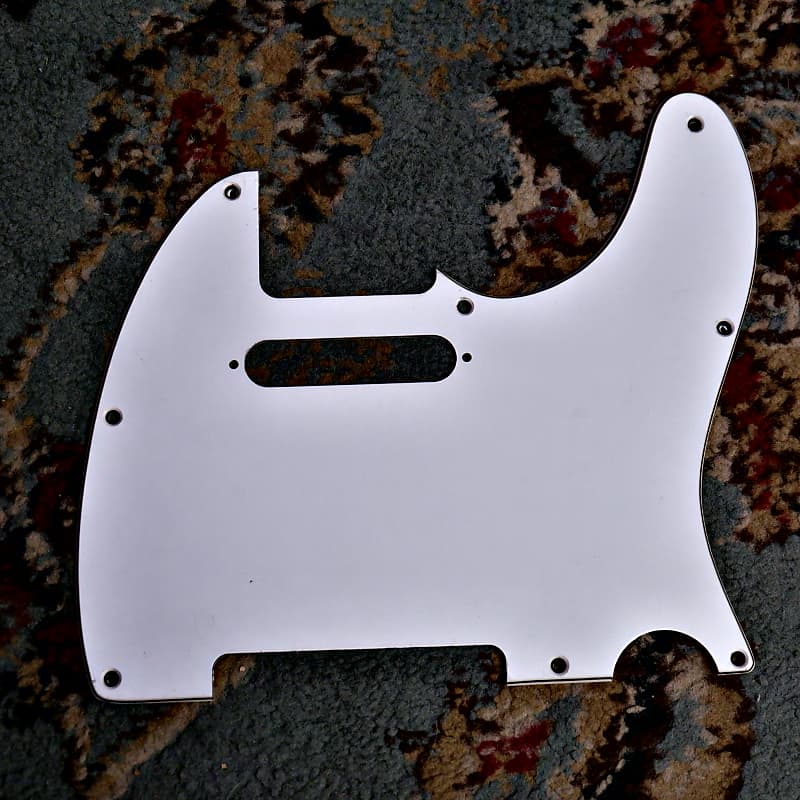 Mighty Mite Tele-style Pickguard 3-ply 8 Hole - Parchment / | Reverb
