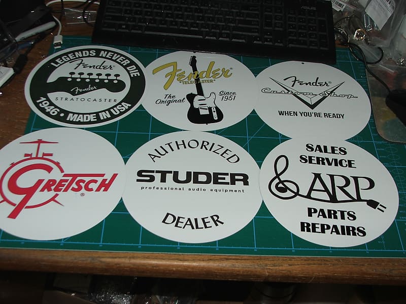 Lot of 6 asst. 8 inch metal studio signs | Reverb