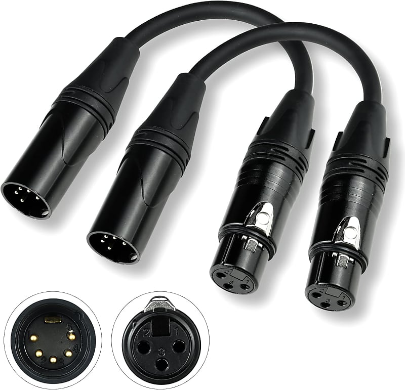 DMX Cable Adapter, Czgor 2 Pack DMX Male 5 Pin to DMX Female | Reverb