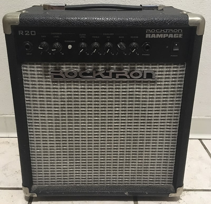Rare 90s // 00s Rocktron Rampage R20 Combo Amp Black Made in | Reverb