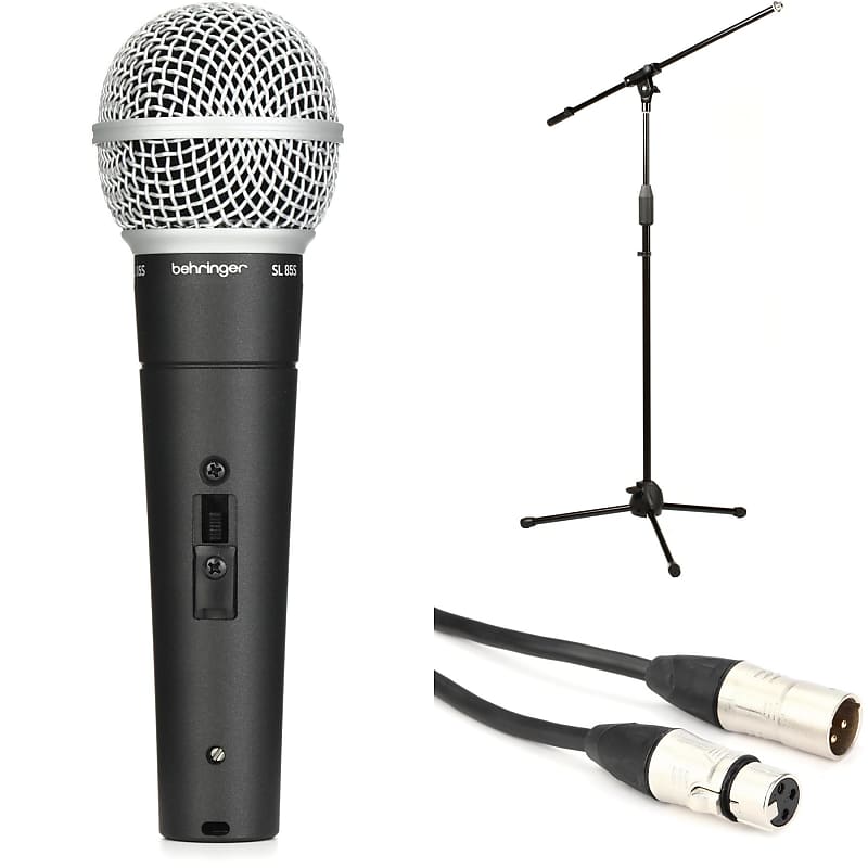 Behringer SL 85S Cardioid Dynamic Vocal Microphone with Stand | Reverb