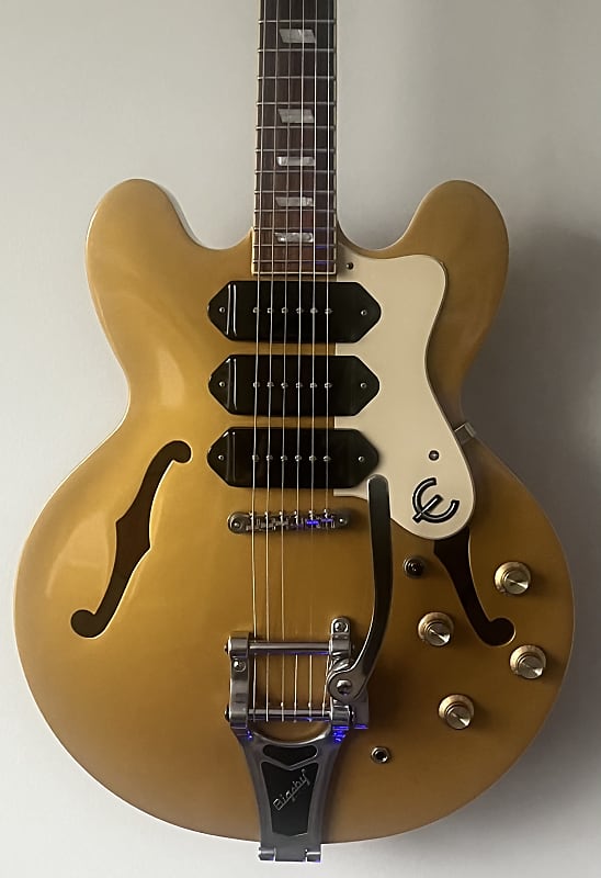 Epiphone Riviera Custom P93 - 2019 Gold with HSC | Reverb