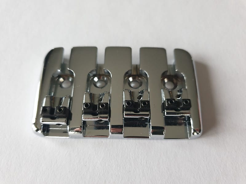 Solid chrome 4 string bass guitar bridge string spacing 19mm | Reverb