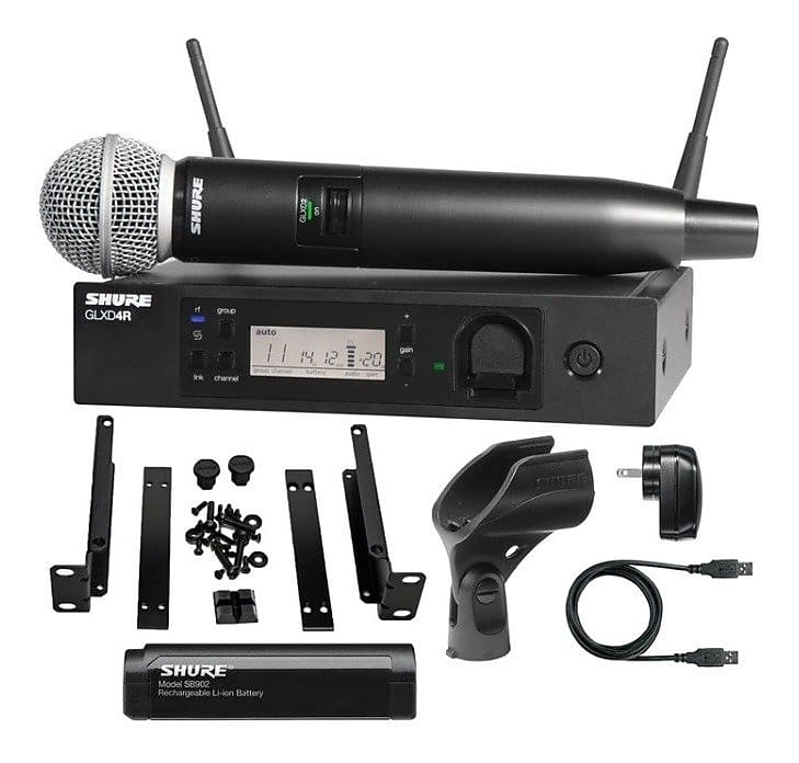 SHURE GLX-D24R+ SM58 WIRELESS SYSTEM W/ Rack Ears - Z3 | Reverb