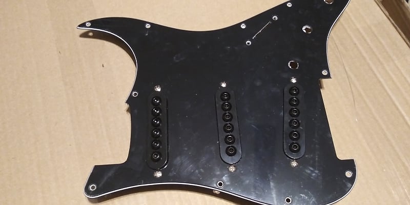 Loaded strat pickguard invader strat pickups new pickgaurd | Reverb