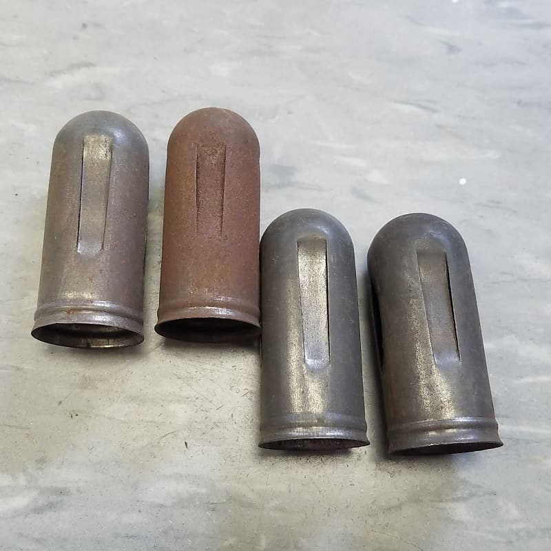 Unknown Pair (2) Tube Shields 6AU6 7-pin 4-Pinch 420-06 | Reverb