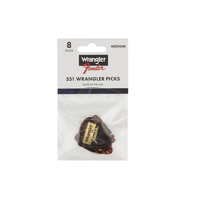 Fender and Wrangler Picks, 351 Shape, Tortoiseshell, (8) | Reverb