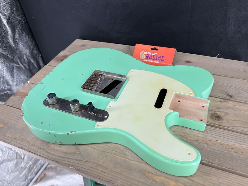 Real Life Relics Nitro Tele® Telecaster® Body Aged Surf Green | Reverb