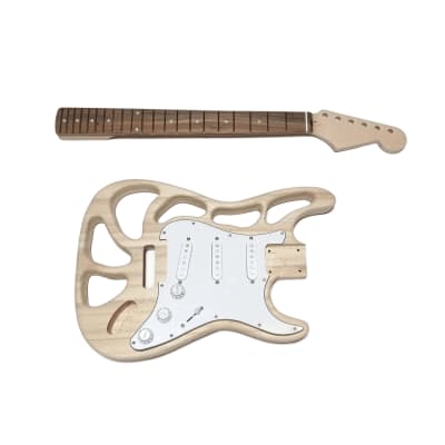 Stratocaster Style DIY Guitar Kit. Paulownia body, | Reverb Canada