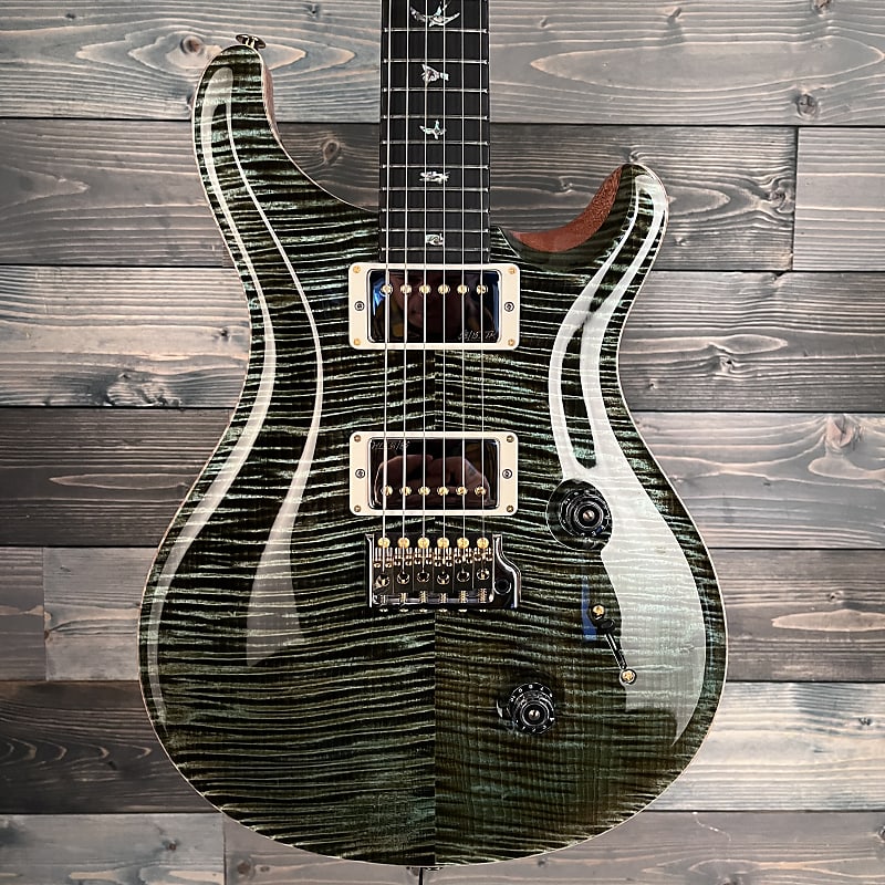PRS Custom 24 Flame Maple 10-Top Electric - Blacklight | Reverb