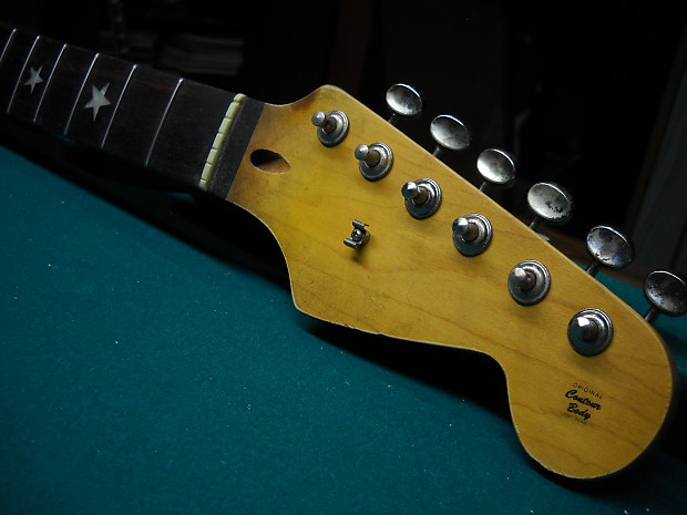 Relic-Strat-neck-Aged-Vintage-finish-Nitro-Custom-Star-inlays | Reverb