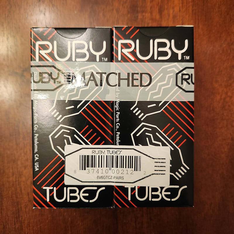 Ruby Tubes JJ Match Pair 6V6 (6V6GTCZ) - Never Used | Reverb