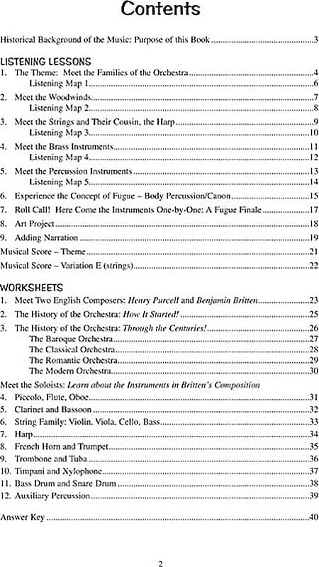 The Young Person's Guide to the Orchestra - Teaching | Reverb