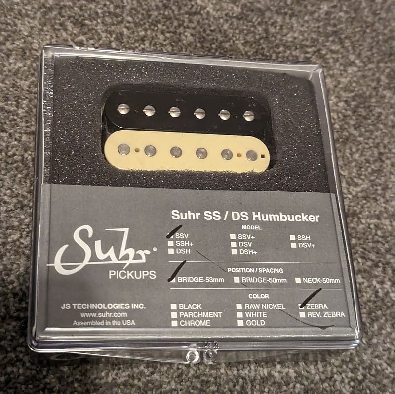 Suhr SSV 53mm Bridge Humbucker Zebra | Reverb