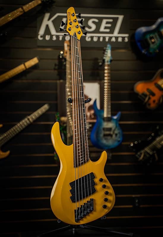 Kiesel A2 6-String Multi-Scale Bass 2024 - McLaren Yellow | Reverb
