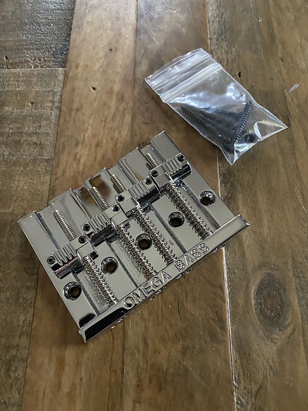 Omega Bass Badass Style Bridge With Grooved Saddles | Reverb