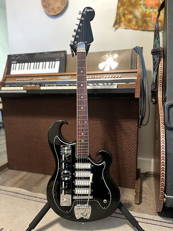 Rare Japan Sekova Mentor 1960’s Black Matching Headstock | Reverb