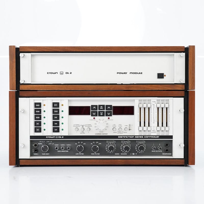 Crown DL2 Preamp & Controller and DL2 Power Supply In Wooden | Reverb