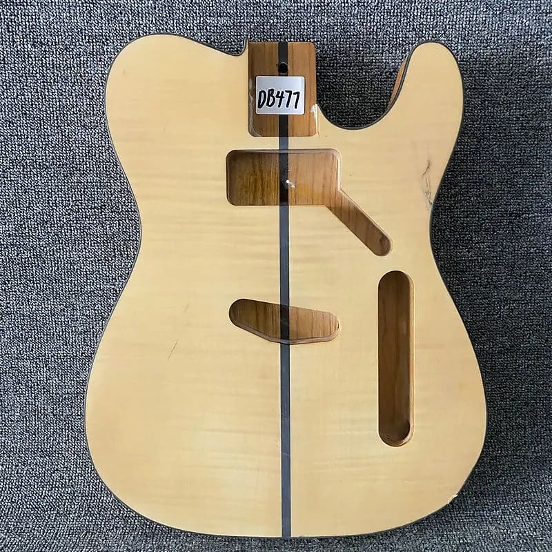 Ash Wood Telecaster Tele Style Guitar Body with Tiger Maple | Reverb