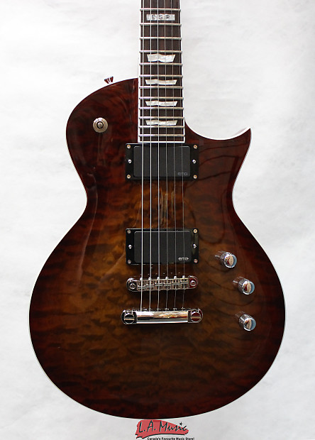 ESP Eclipse II ACSB with Case 2013 Amber Cherry | Reverb Canada