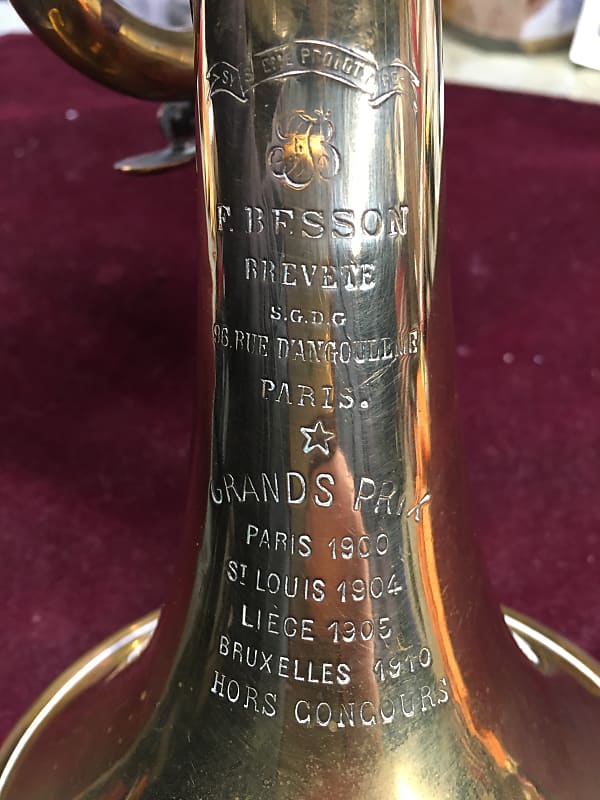 F. Besson Brevete Pre War #83712 Trumpet w/ Vega | Reverb UK