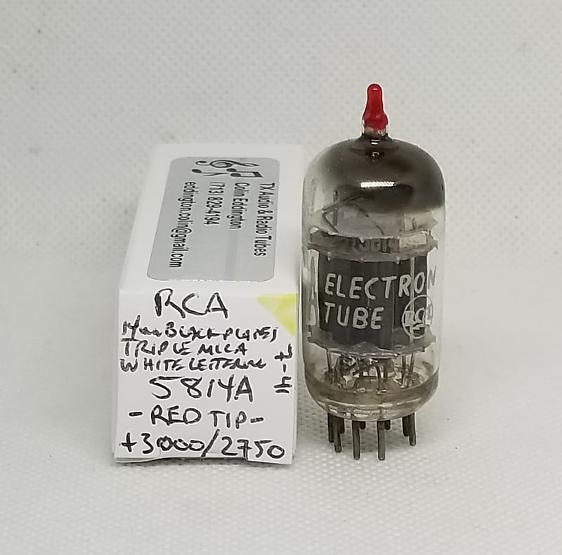 RCA 5814A Triple Mica, Red Tip, Balanced Single (8.3%) NOS | Reverb