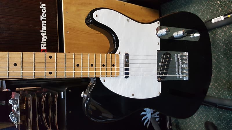 Alvarez Telecaster Copy 90s Black With Pearl White Pickguard | Reverb