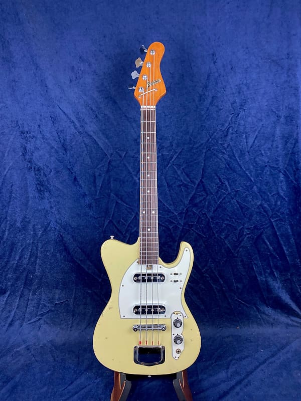 Jedson Tele Bass Short Scale Late 1960s MIJ in White | Reverb