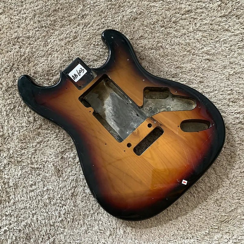 Tobacco Burst Stratocaster Strat Style Guitar Body | Reverb