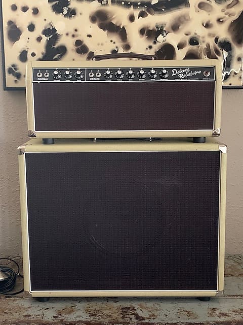 Fender '65 Reissue Deluxe Reverb Head with 75 watt matching | Reverb