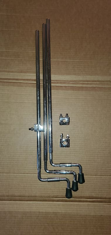 3 x DW Floor Tom Legs memory locks chrome 22 inch tall | Reverb