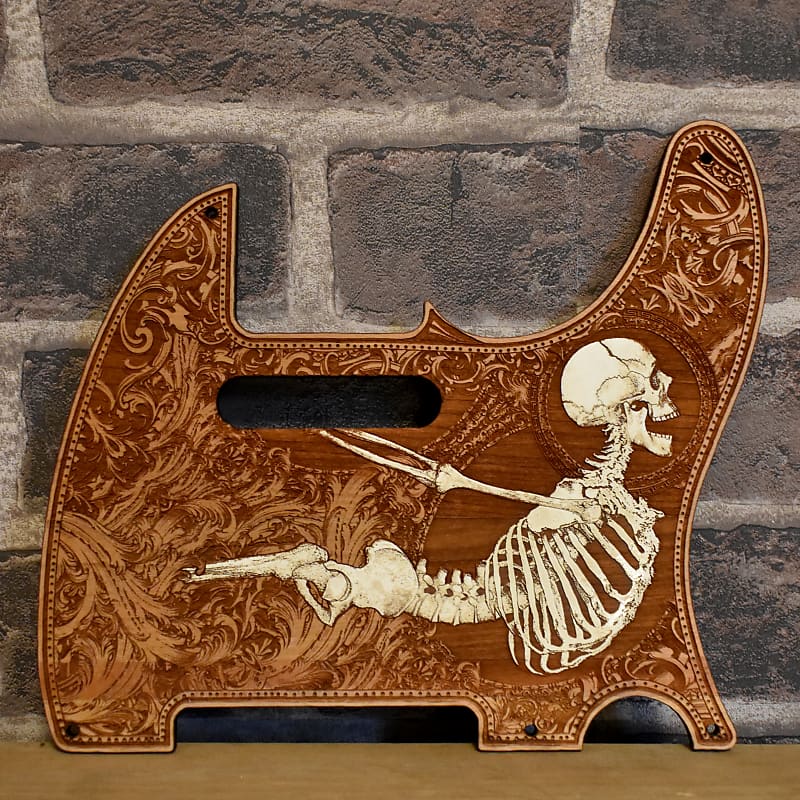 Wood Pickguard for Fender Telecaster Laser engraved Real | Reverb