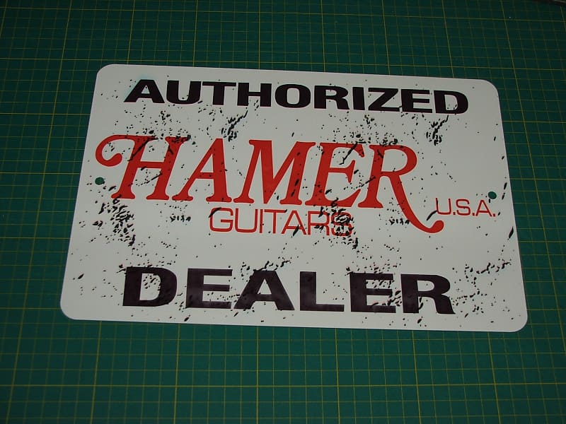 HAMER Metal wall sign White...8"X12" | Reverb