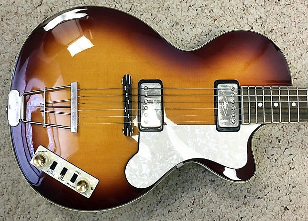 2010 Hofner Club 6-String Guitar Sunburst w/Gigbag | Reverb