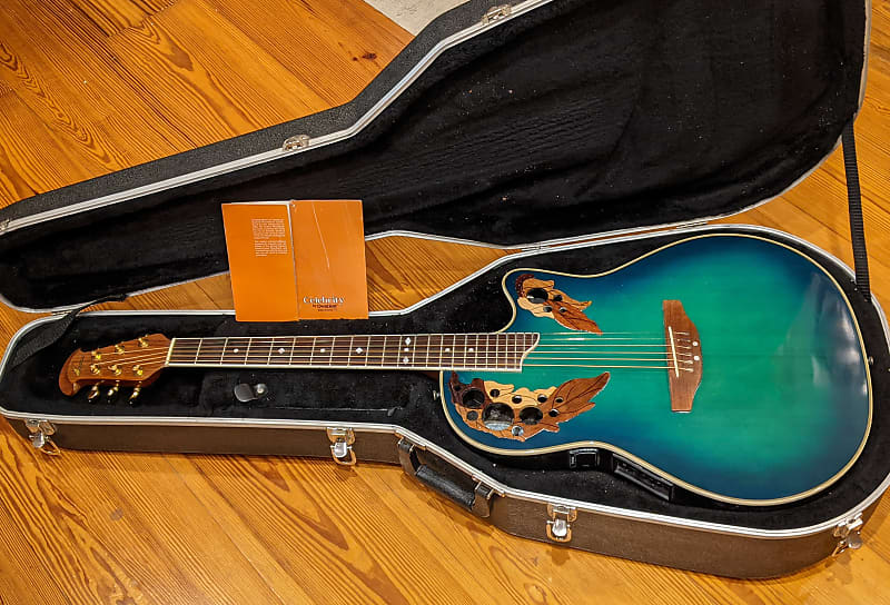 Ovation 1990's CC-257 Celebrity Deluxe Greenburst Korean | Reverb