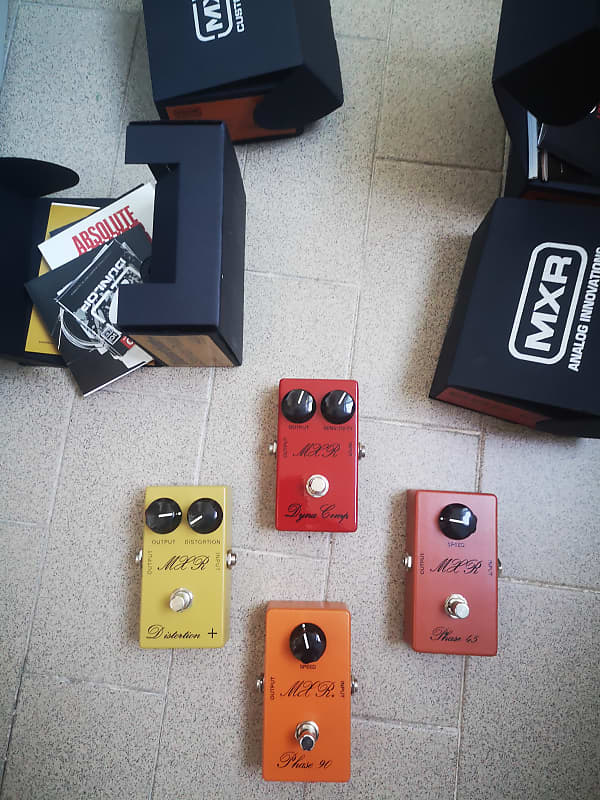 MXR Custom Shop Phase 90 '74, Phase 45 '75, Distortion+ '73, | Reverb