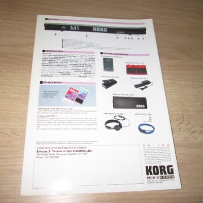Korg Catalog Volume 11 Catalog + Korg M1 Synthesizer | Reverb