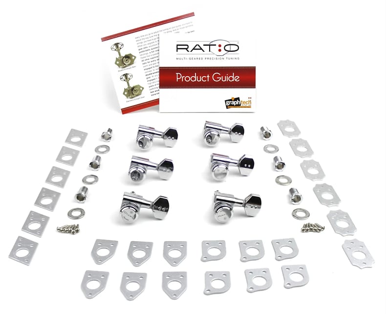 Graph Tech Ratio 6-In-Line Locking Staggered Tuners Set - | Reverb