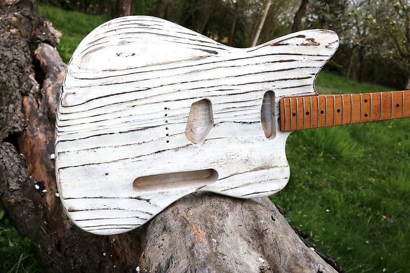 Telemaster body with neck, flamed, roasted maple | Reverb Canada