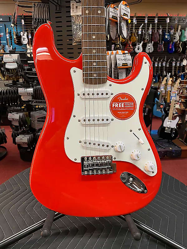 Squier Affinity Stratocaster - Race Red with Rosewood | Reverb
