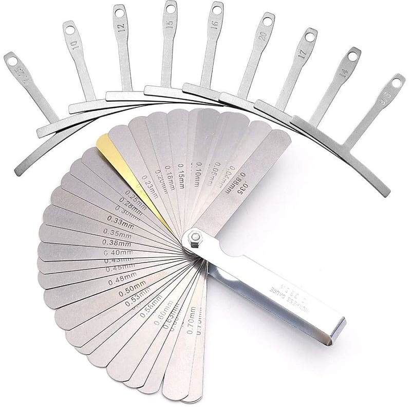 Set Of 9 Understring Radius Gauge Luthier Tools And 32 Blades | Reverb