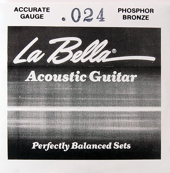 Acoustic Guitar String 024 Phosphor Bronze La Bella PW024 | Reverb