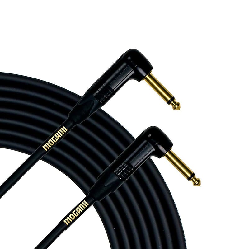 Mogami Gold Instrument-18RR Right-Angle to Right-Angle Cable, | Reverb